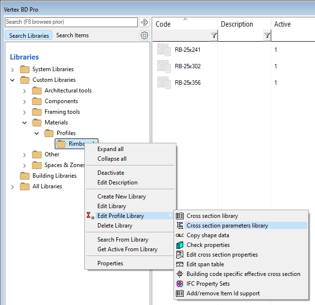 Add a New Profile to a Cross Section Library
