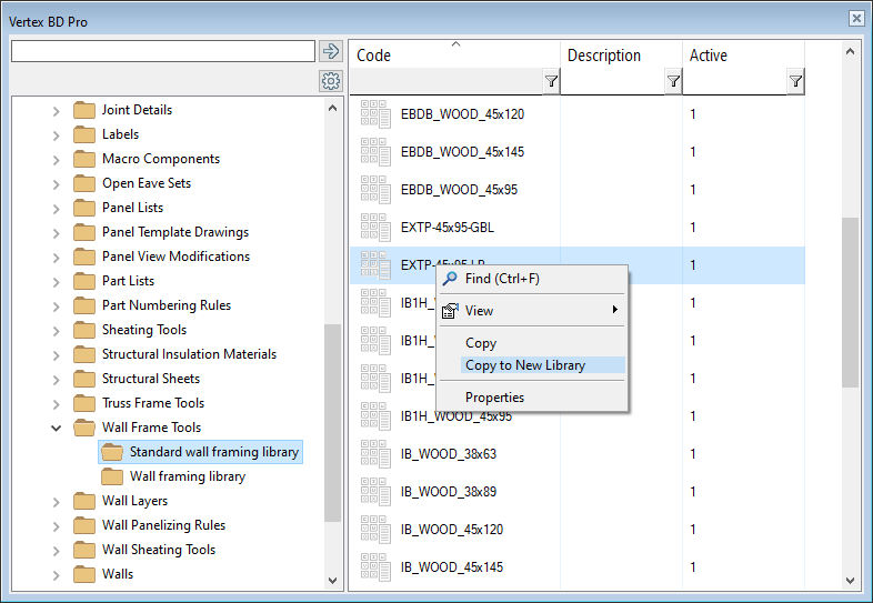 Create a New Wall Frame Tool