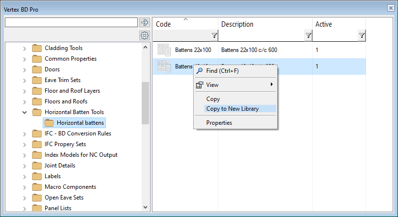 Create a Wall Horizontal Battens Tool Library