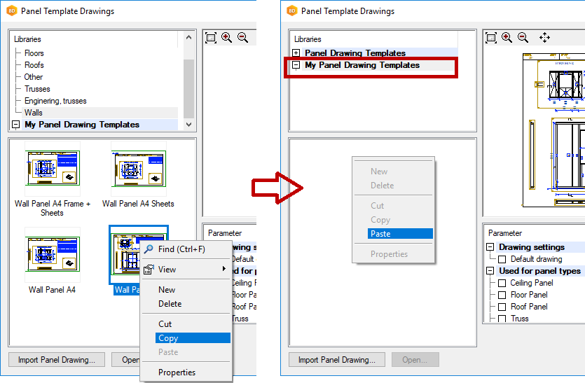 Create a New Panel Drawing Template