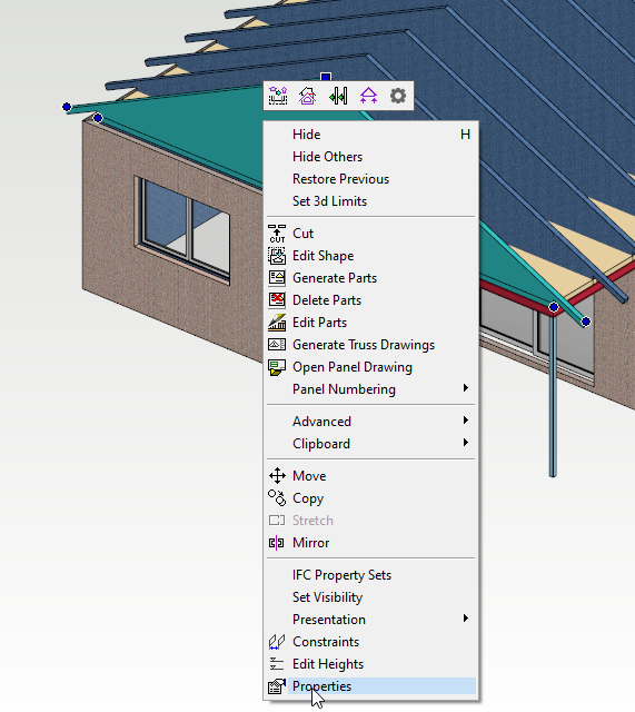 8.5 Top Drop for gable end roof panels