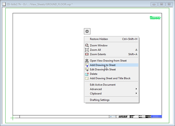 How to add drawings on the sheet