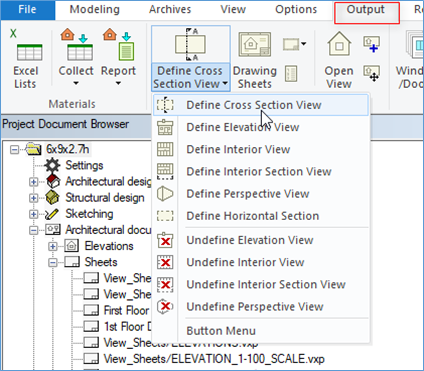 How to create Section drawings for the framing only