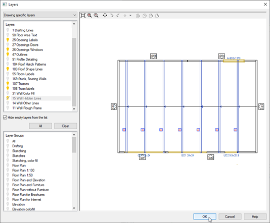 How to turn Layers, ON/OFF in layout Sheet