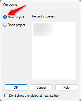 2.1 Starting a new project