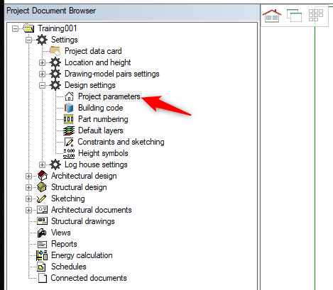 2.2 Edit Project Parameters