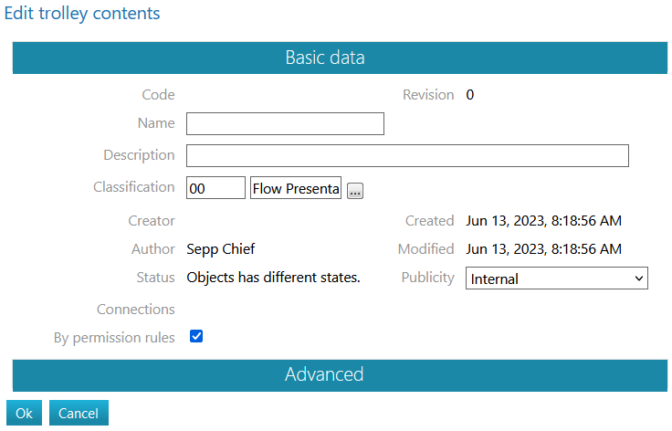 Edit metadata of objects