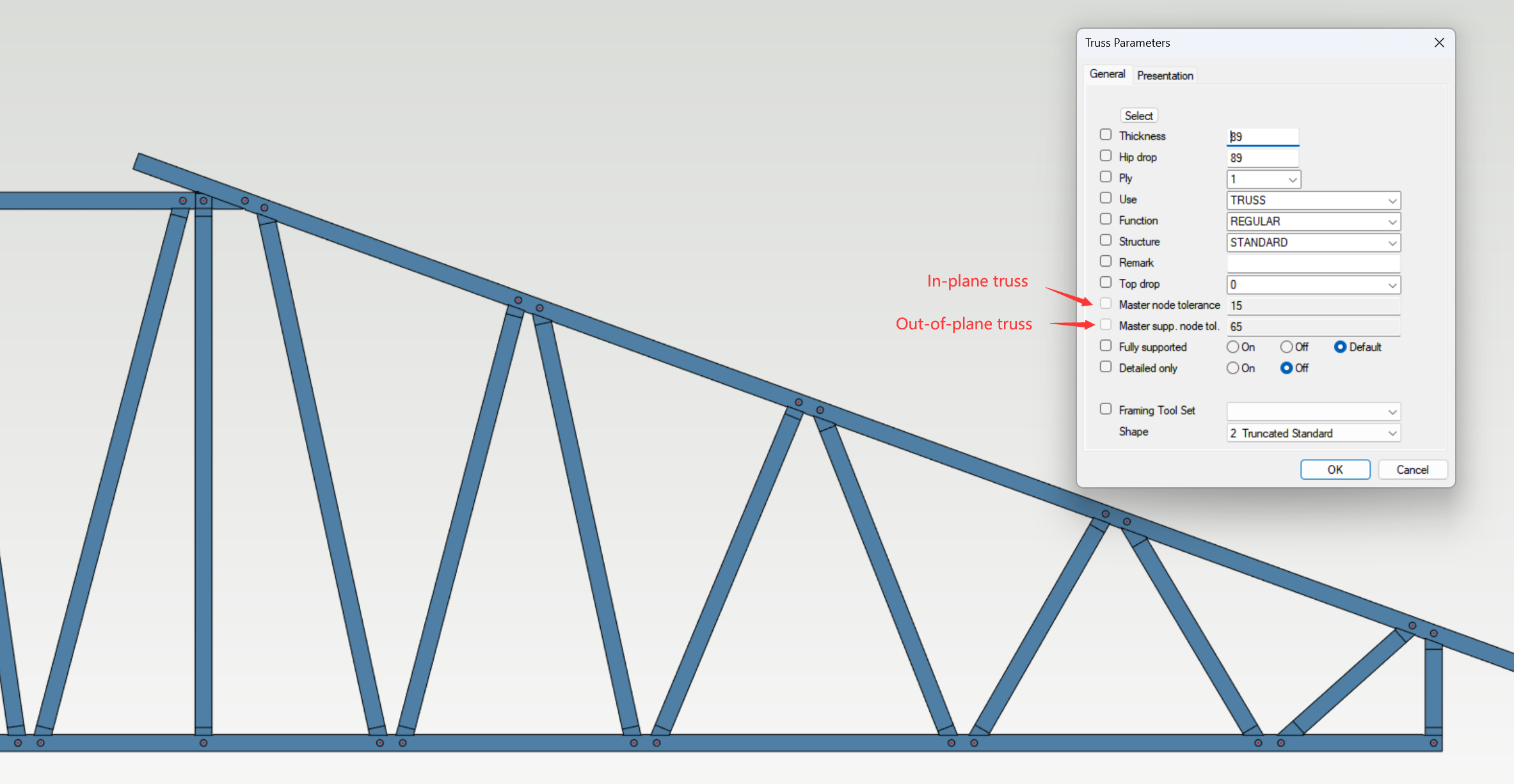 Truss engineering errors and warnings