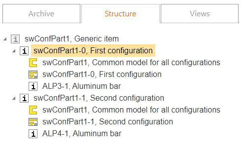 Create configuration to model